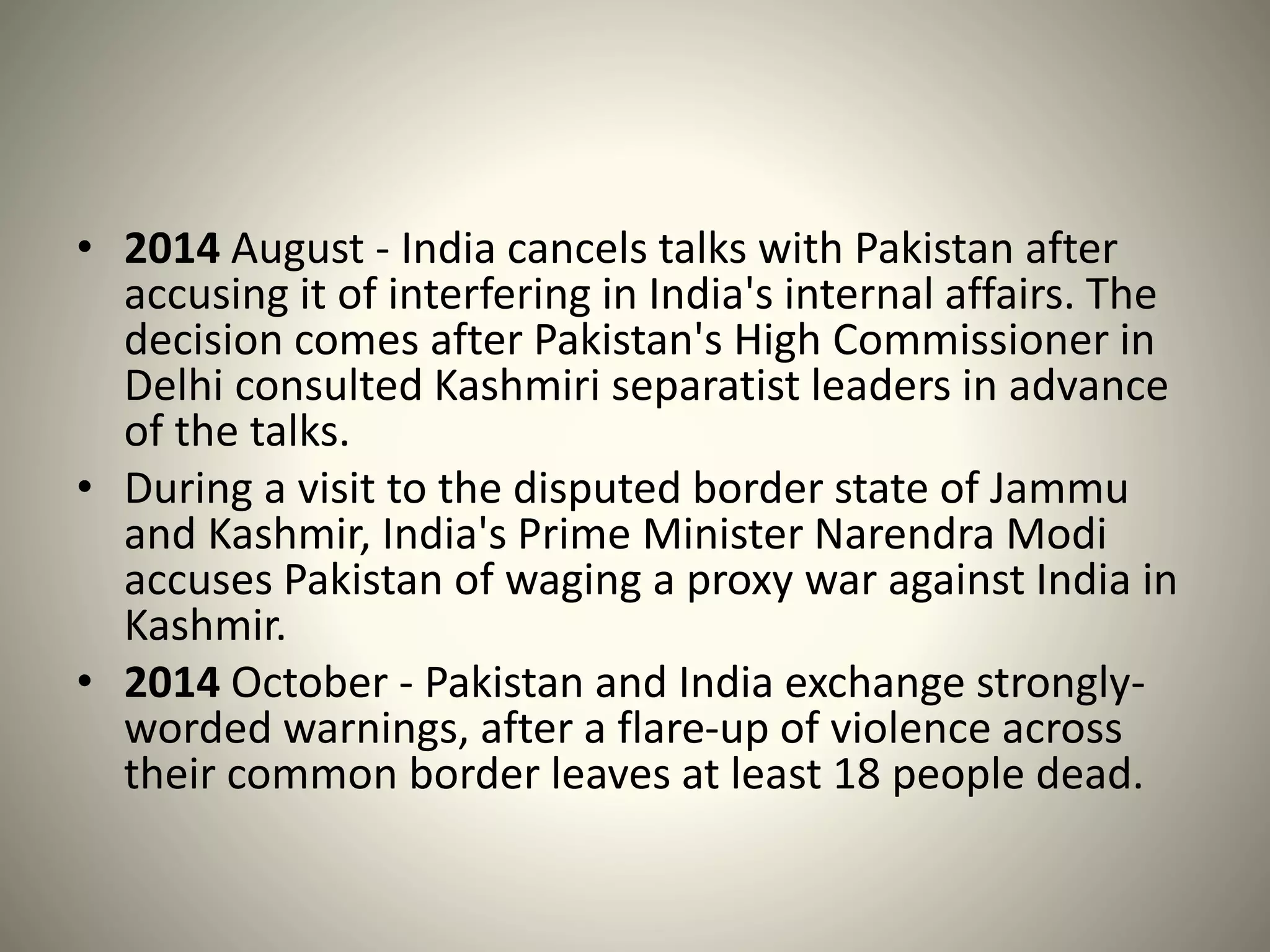 Kashmir dispute ERA 1947 - 2017 | PPTX