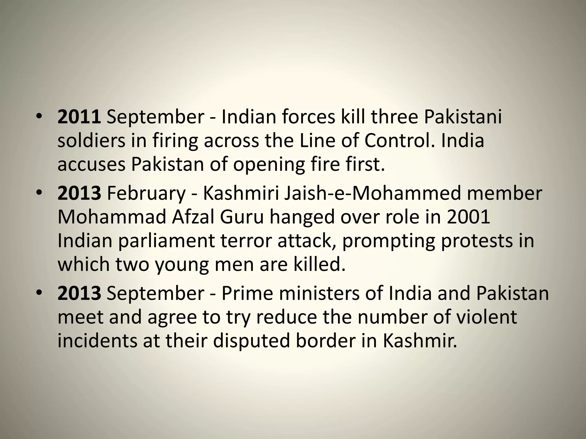 Kashmir dispute ERA 1947 - 2017 | PPTX