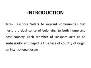 Perceived Role of Kashmiri Diaspora in Economy of Azad Jammu & Kashmir | PPTX | Politics