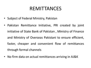 Perceived Role of Kashmiri Diaspora in Economy of Azad Jammu & Kashmir ...