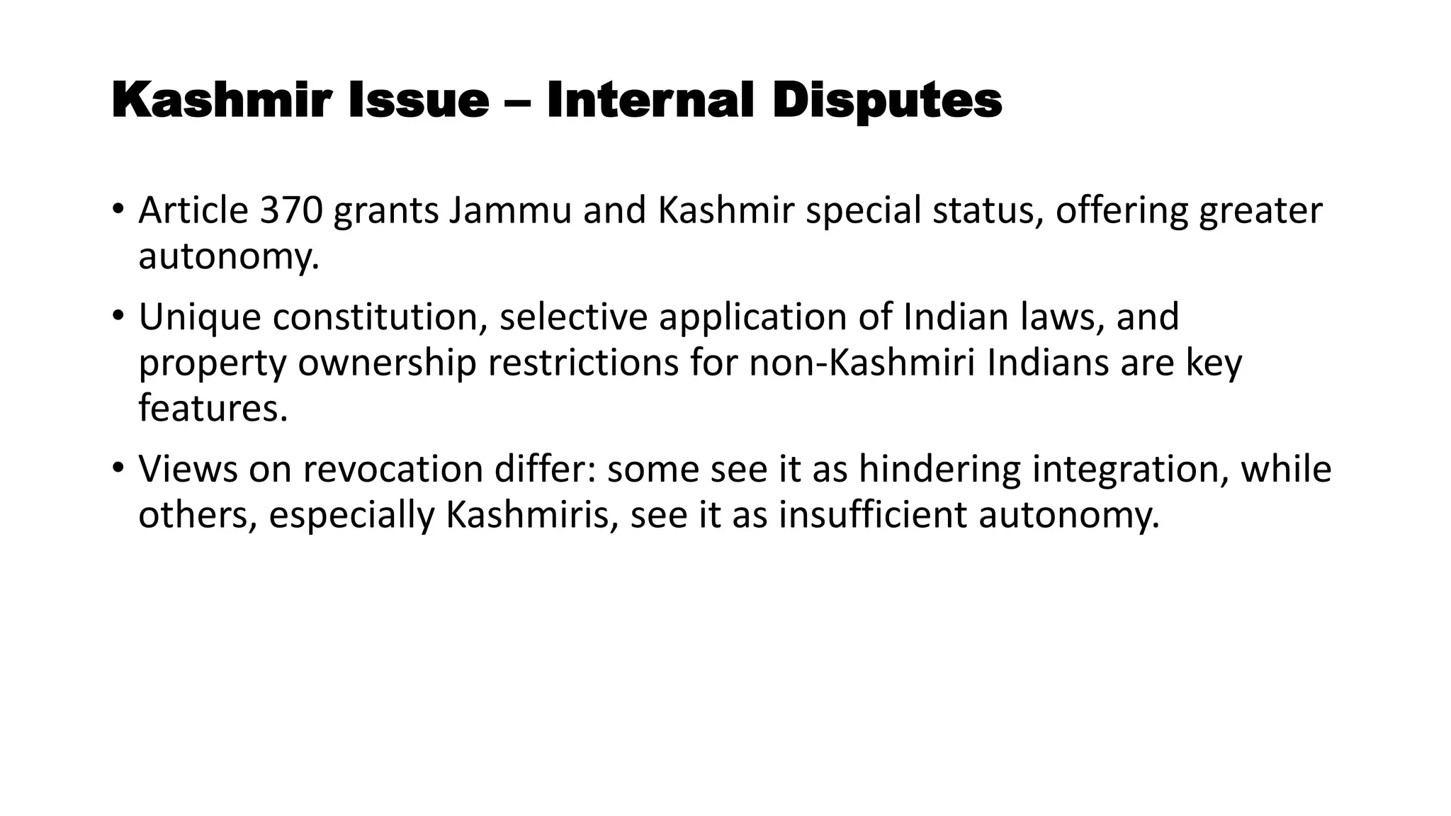 A historical and political perspective of Kashmir issue | PPTX