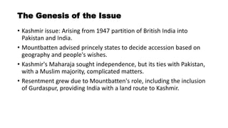 A historical and political perspective of Kashmir issue | PPTX