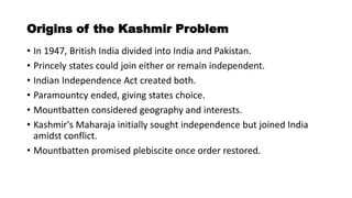 A historical and political perspective of Kashmir issue | PPTX