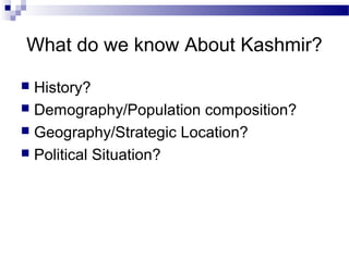 Jammu and Kashmir Problems and Solutions | PPT