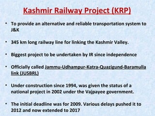 Kashmir rail project | PPT