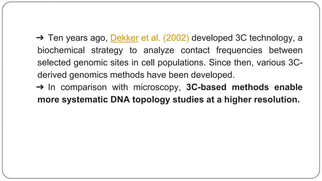 DNA-Protein interaction by 3C based method.pptx | Biological Sciences | Science