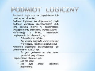 Części zdania | PPT