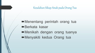 Peran Muslimah Sebagai Seorang Anak | PPTX