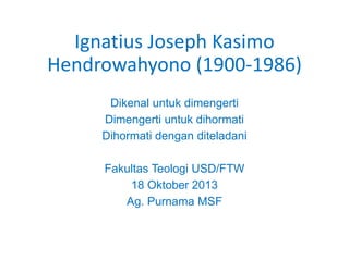Gereja dan Politik: Belajar dari I.J. Kasimo | PPTX