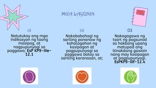 KASIPAGAN SA PAGGAWA MODYUL SA EDUKASYON SA PAGPAPAKATAO ESP 9 | PPT