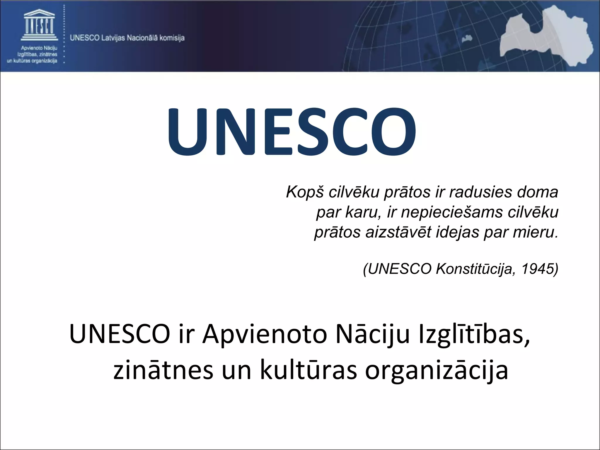 Kas ir unesco | PPT