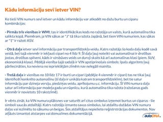 Kas ir VIN numurs? AutoDNA.lv