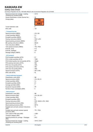 Kaskara msds | PDF