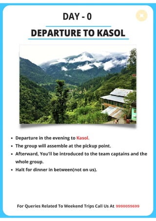 Kasol Tour Package: Gateway to the Parvati Valley | PDF