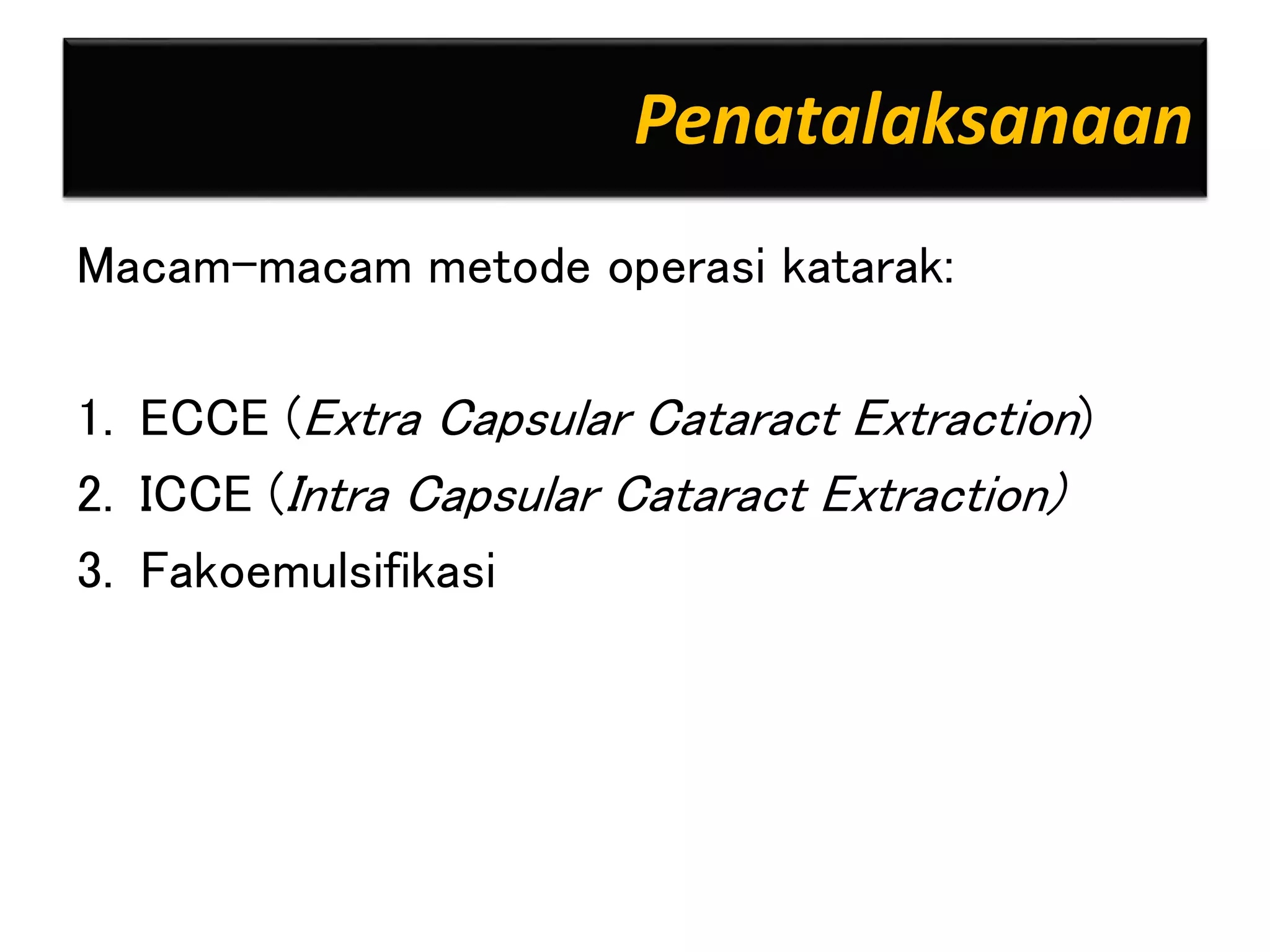 Kaspan katarak senilis imatur | PPTX