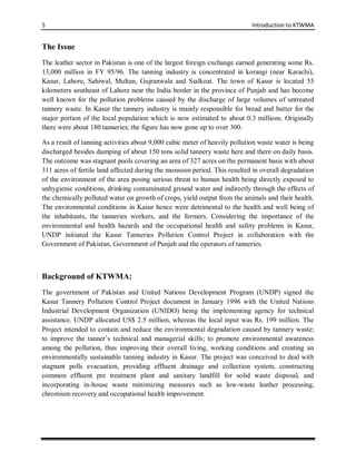 Kasur tanneries waste management agency (ktwma) | PDF