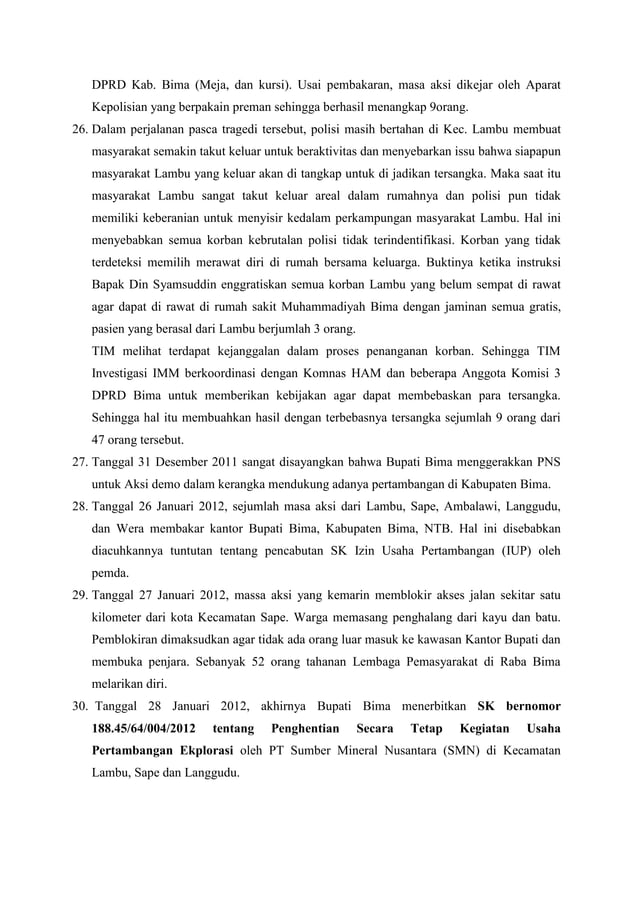 Kasus bima(otonomi daerah vs pembangunan) | DOCX