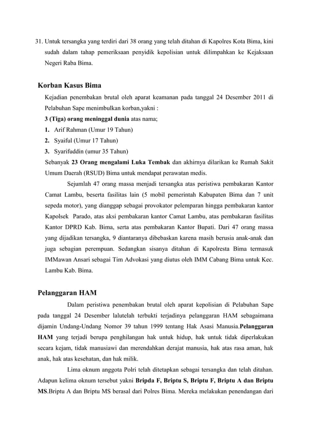 Kasus bima(otonomi daerah vs pembangunan) | DOCX