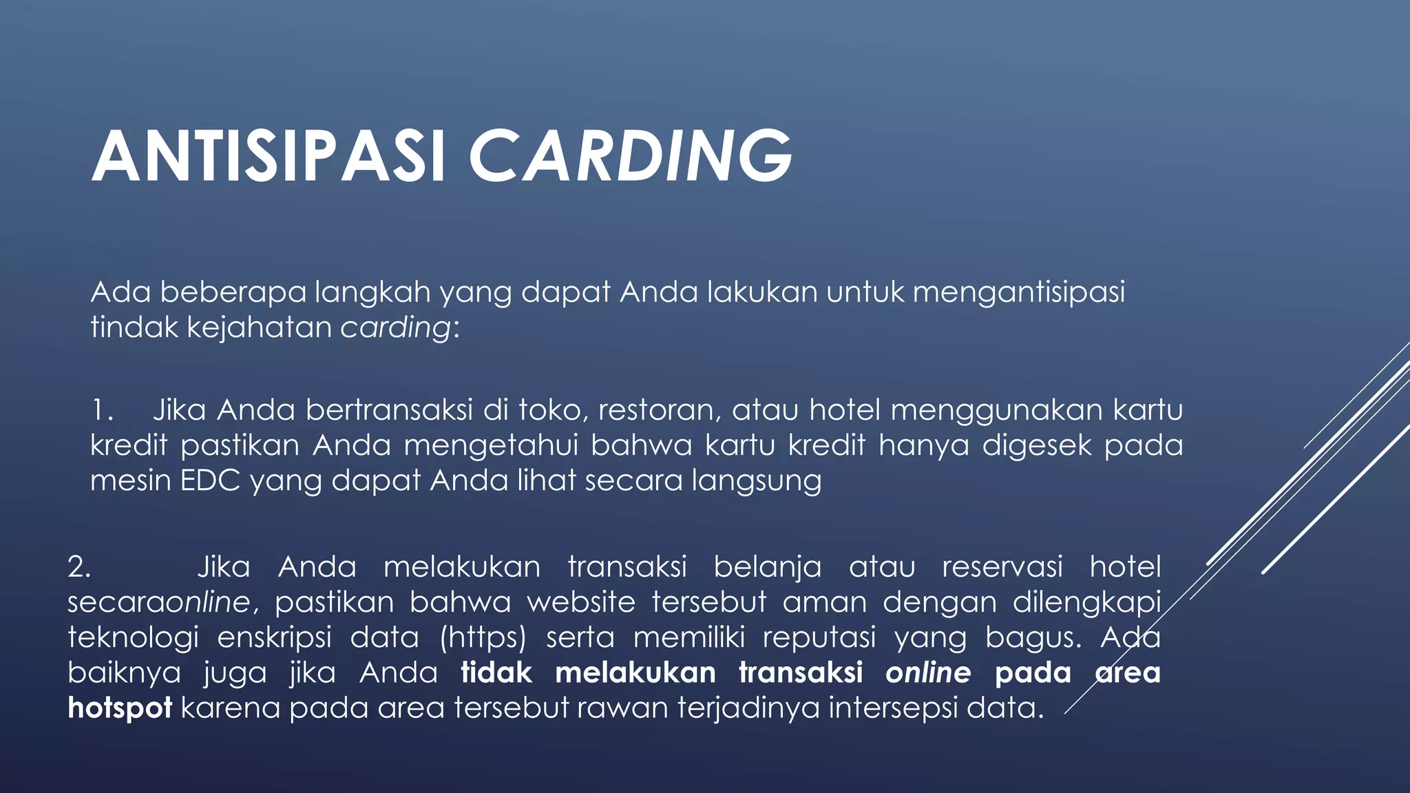 cyber crime tentang carding | PPTX