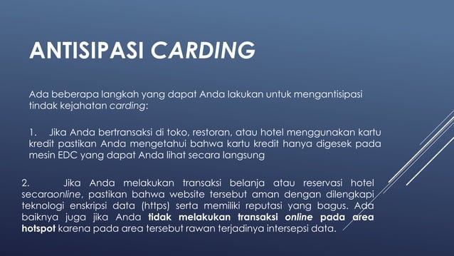 cyber crime tentang carding | PPTX