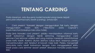 cyber crime tentang carding | PPTX