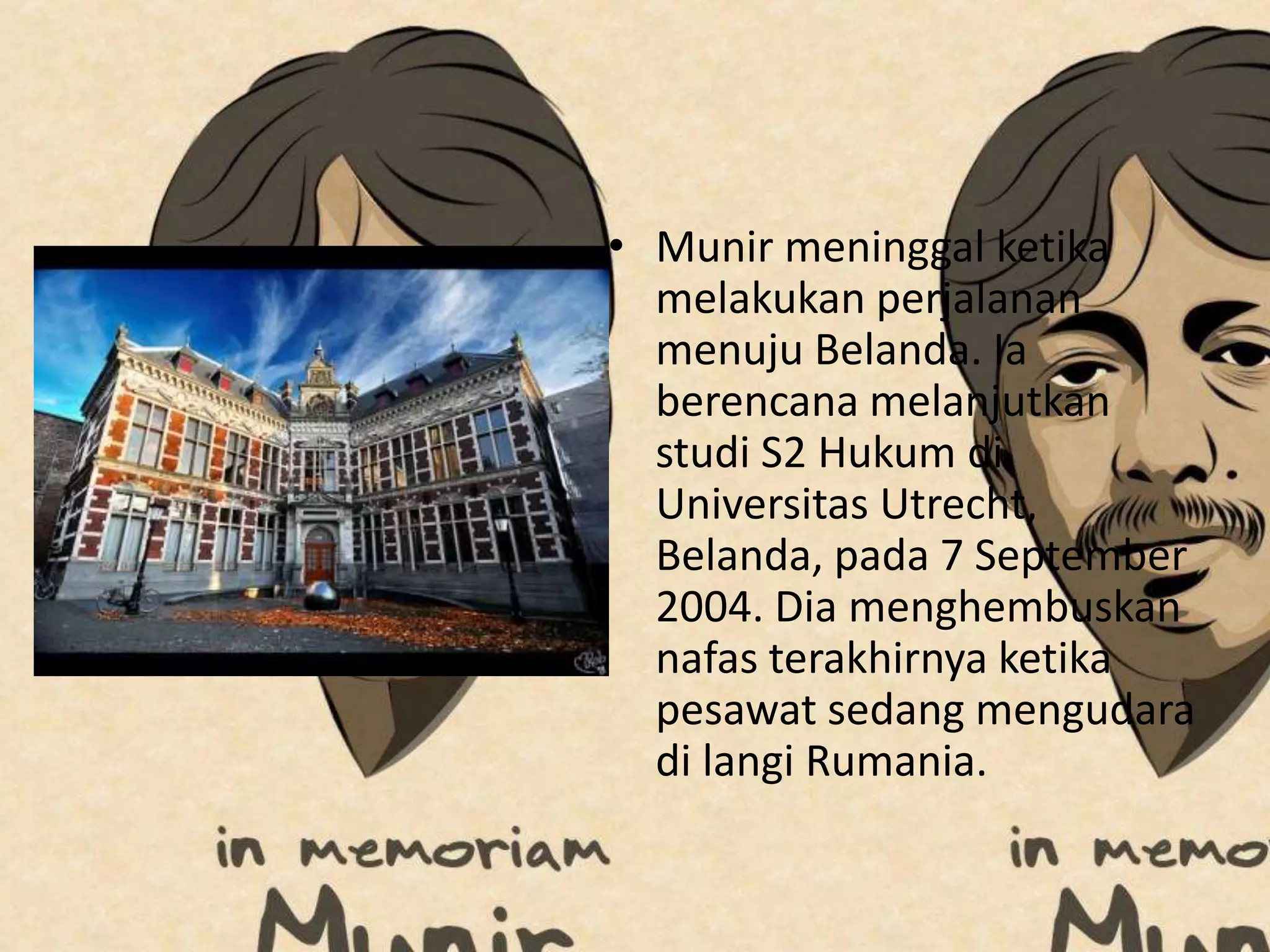 Kasus munir pelanggaran HAM tahun 2004 | PPTX
