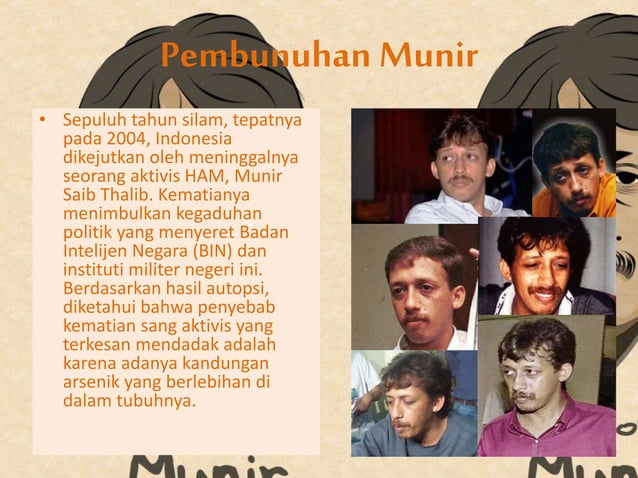 Kasus munir pelanggaran HAM tahun 2004 | PPTX