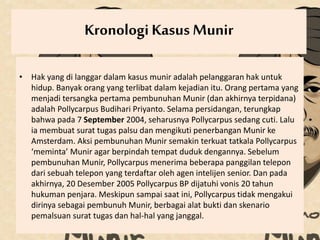 Kasus munir pelanggaran HAM tahun 2004 | PPTX