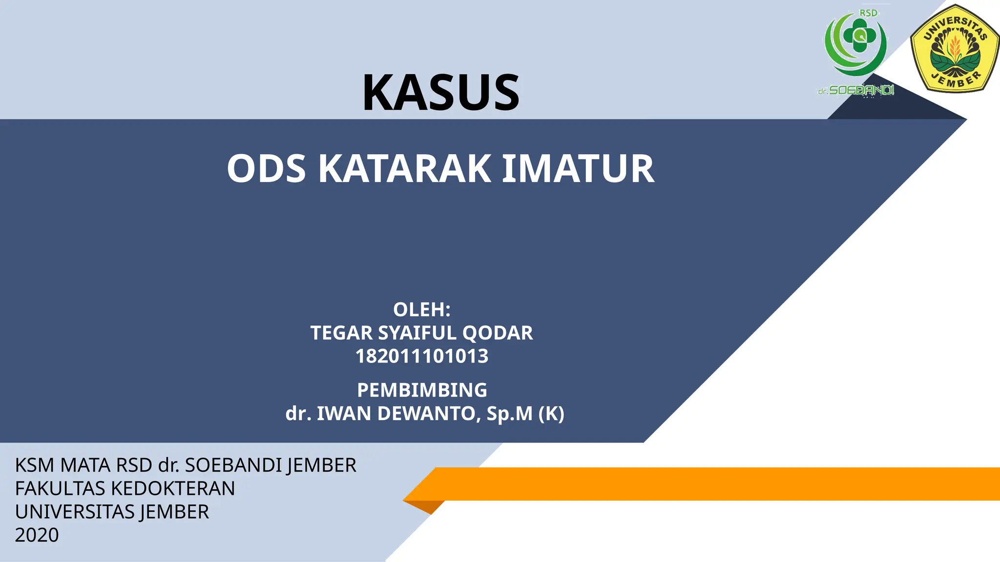 Kasus Ocular Dextra et Sinistra Katarak Imatur | PPTX