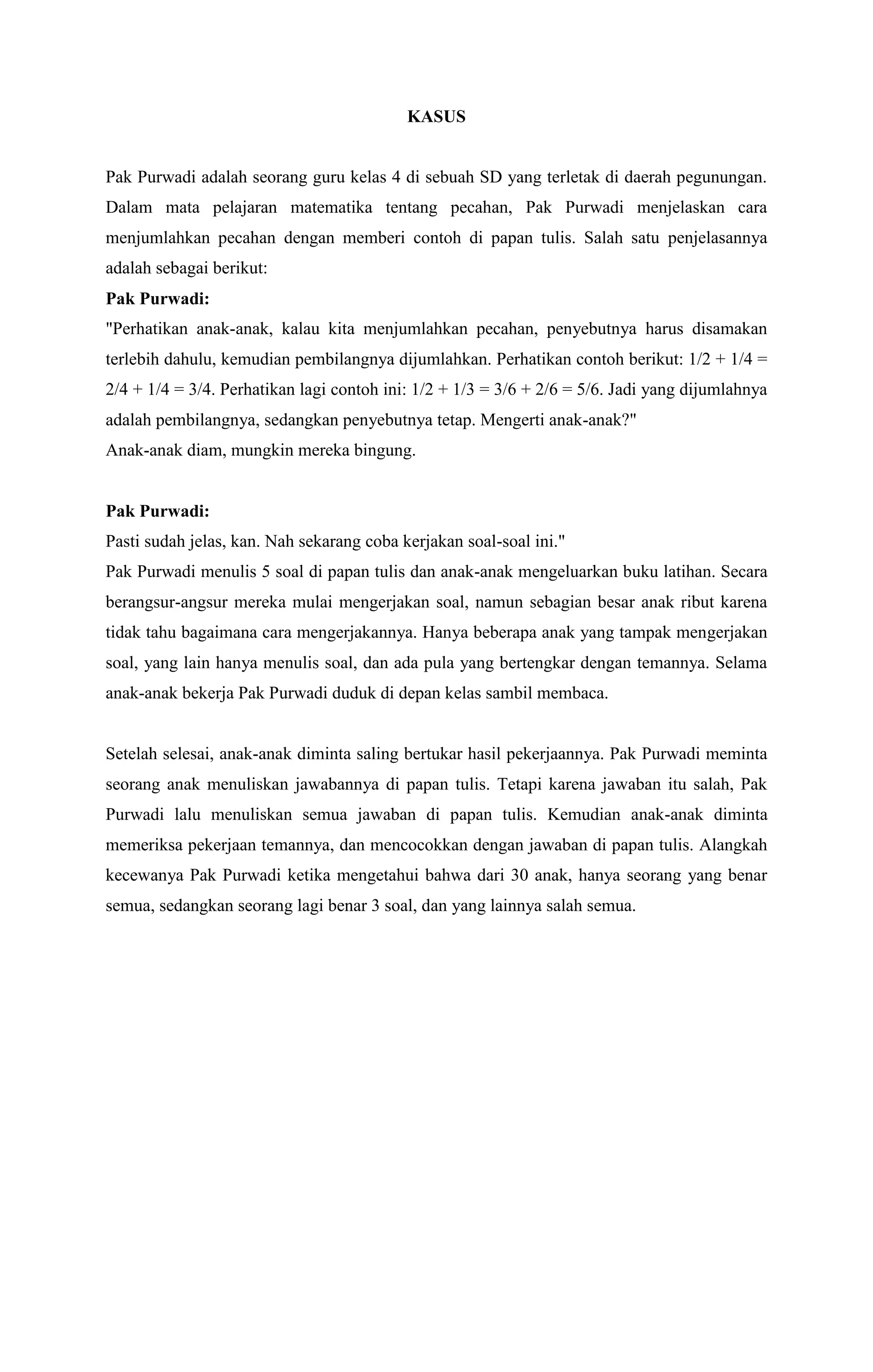 Kasus pembelajaran tap | DOCX