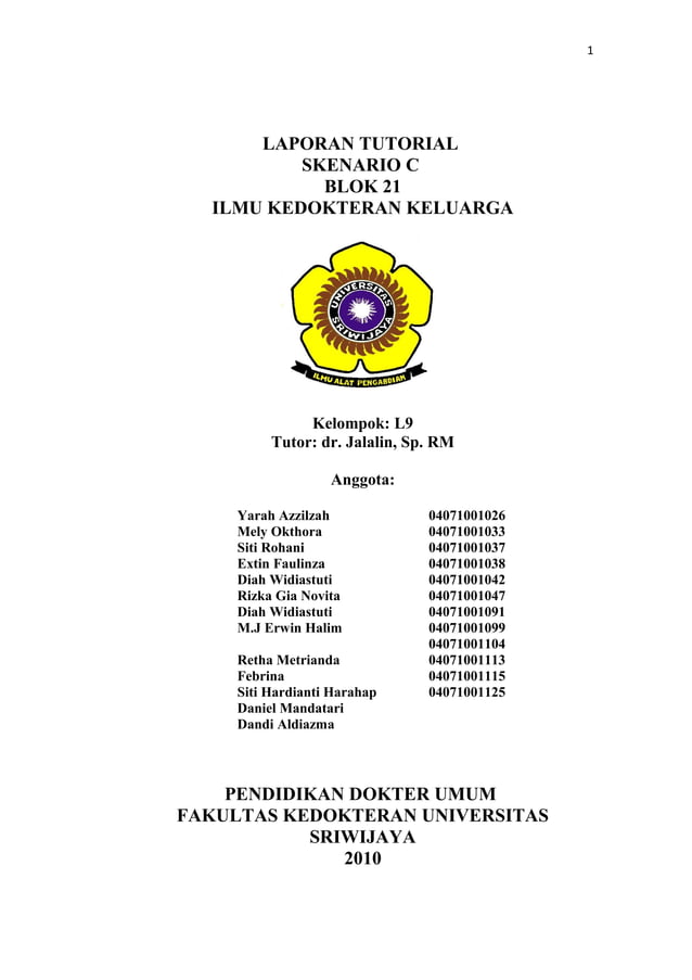 Kasus prinsip pelayanan kedokteran keluarga | DOC