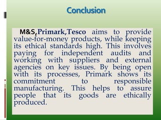TESCO,PRIMARK,AND MARKSPENCER | PPTX