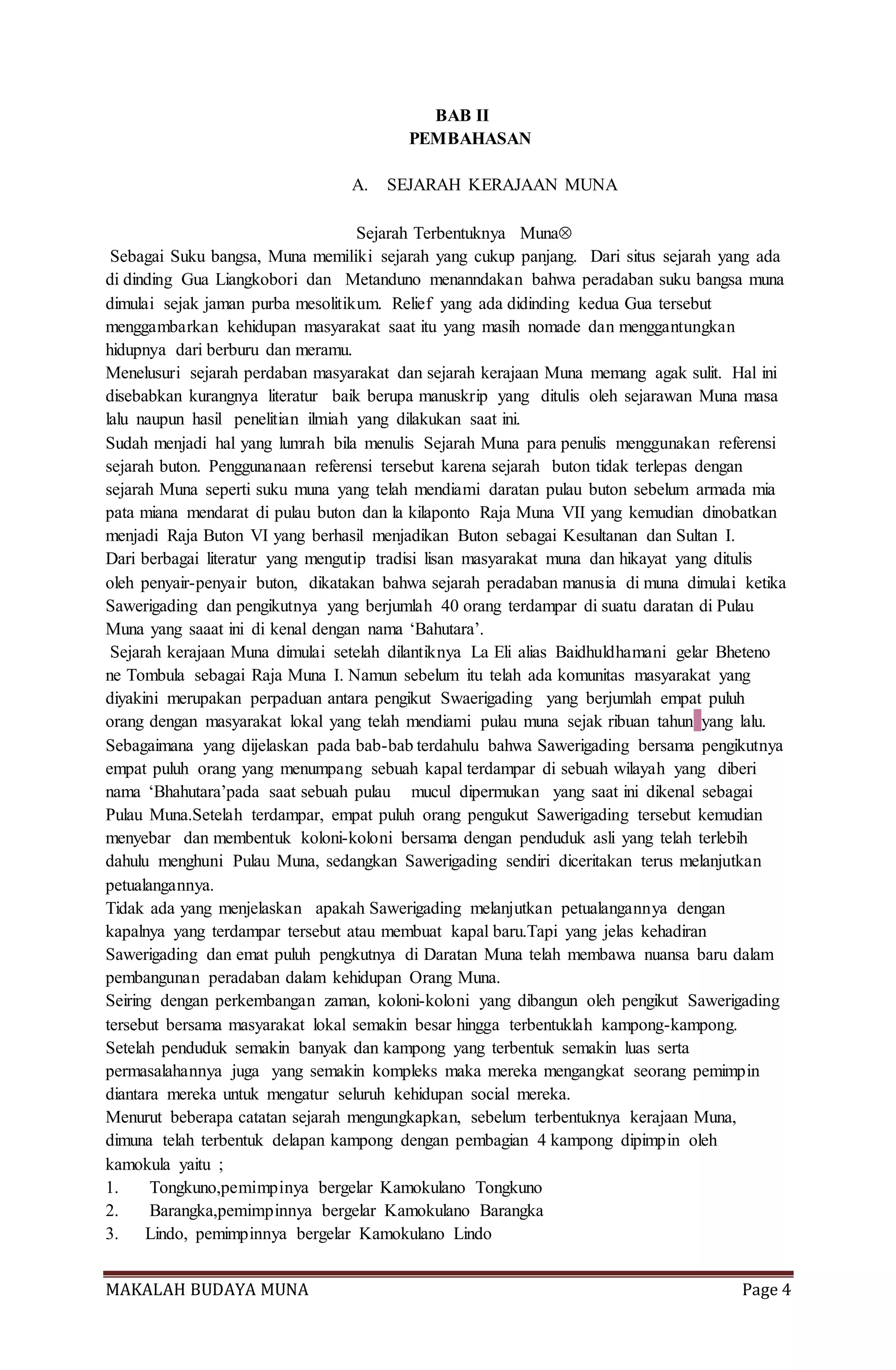 MAKALAH KEBUDAYAAN KAB. MUNA | DOCX