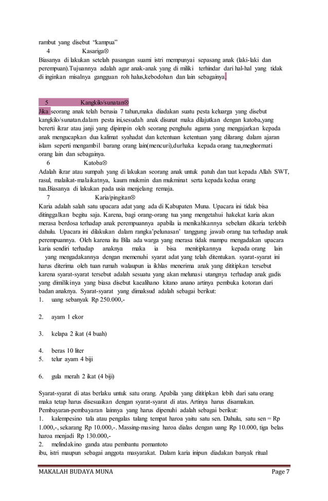 MAKALAH KEBUDAYAAN KAB. MUNA | DOCX