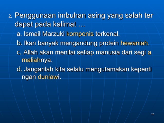 Contoh Kata baku dan kata unsur serapan.ppt