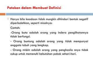 Kata Definisi Dan Klasifikasi | PPT