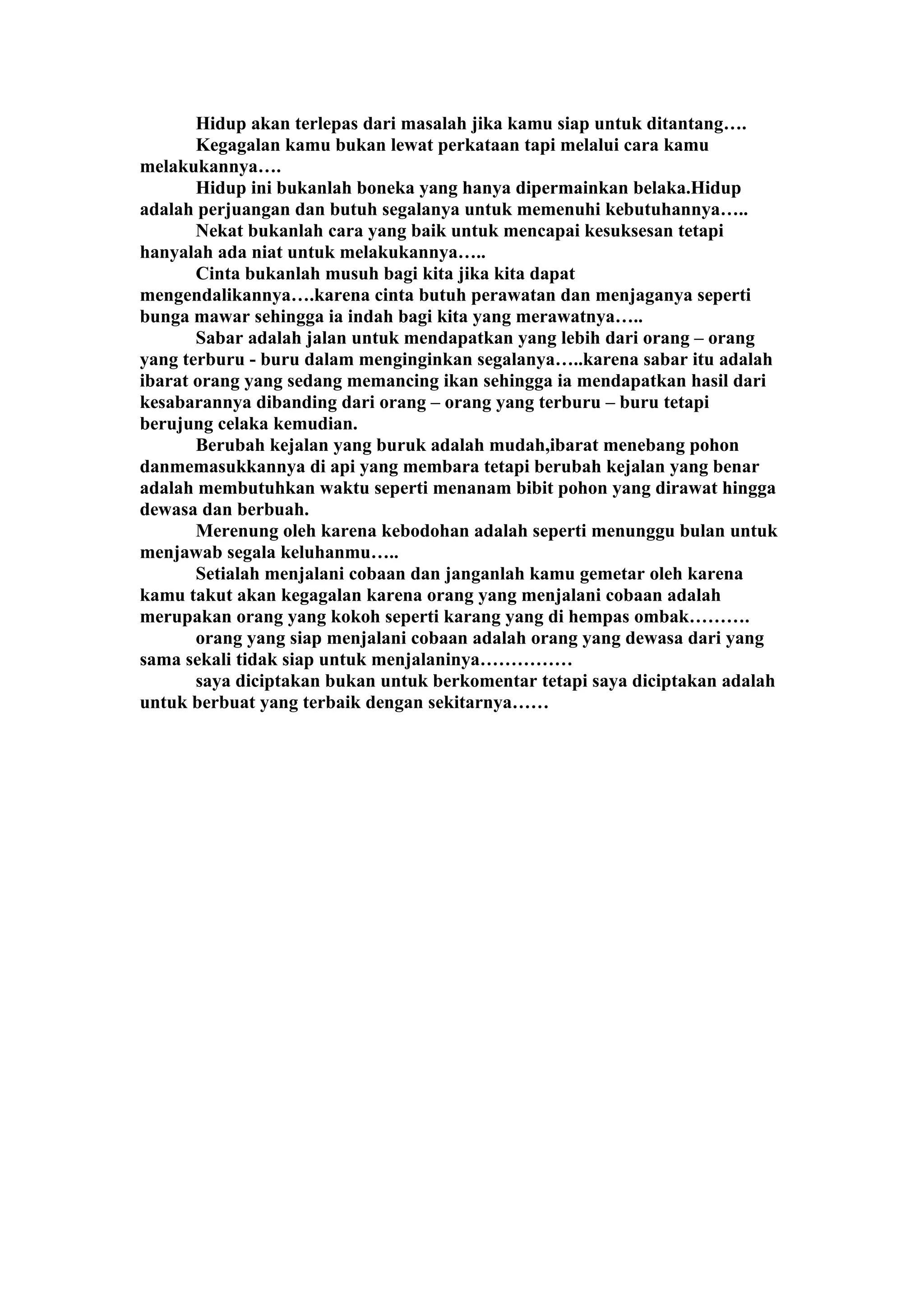 K ata kata bijak | PDF