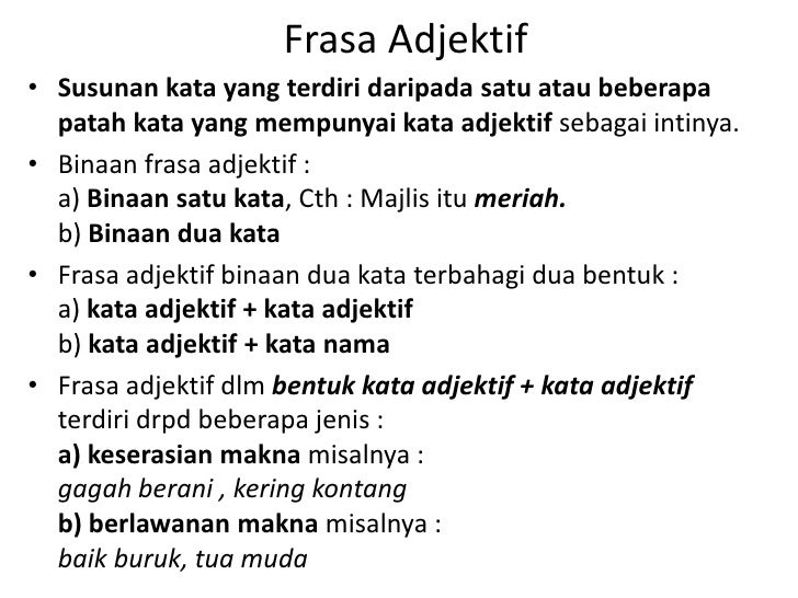 Lihat Contoh Frasa Adjektif Terbaik Simak Contoh Teru