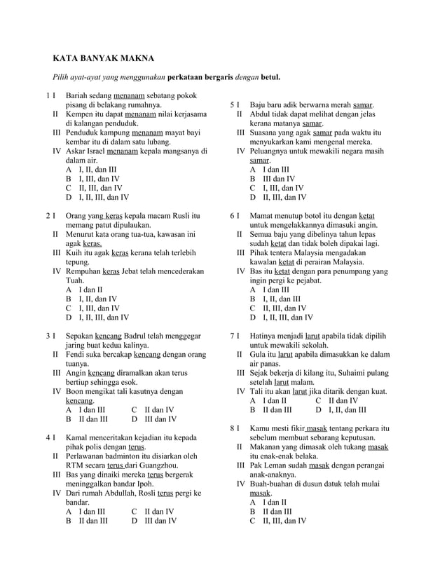 Kata banyak makna | PDF