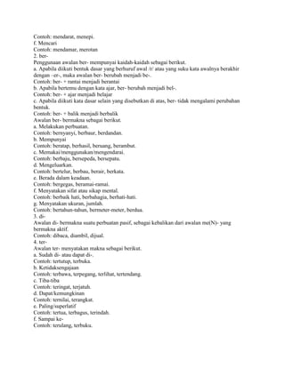 Kata berimbuhan (materi kls 7 smes 1) | DOCX