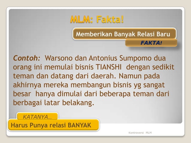 Kata & Fakta Mlm | PPTX