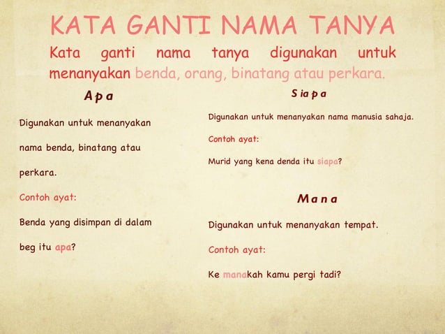 Kata ganti nama | PPT