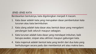 Kata, kalimat, dan paragraf bahasa indonesia | PPTX
