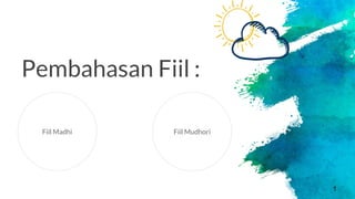 Kata Kerja Dalam Bahasa Arab (Fiil) | PPTX