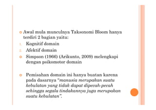 Aspek-aspek Penilaian (Taksonomi Bloom) | PDF