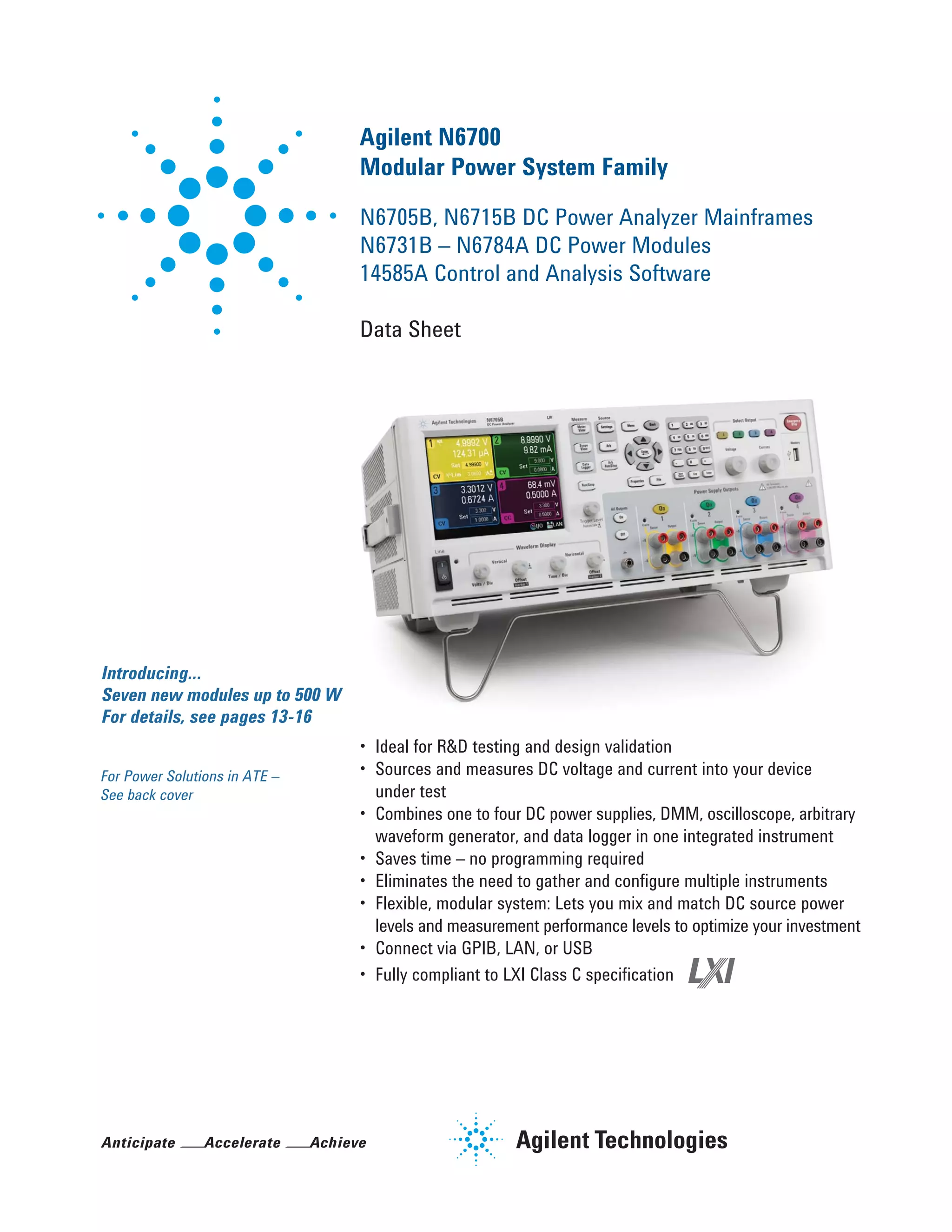 Katalog agilent-dc-power-analyzer-n6705 b-tridinamika | PDF