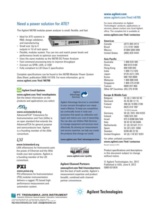 Katalog agilent-dc-power-analyzer-n6705 b-tridinamika | PDF