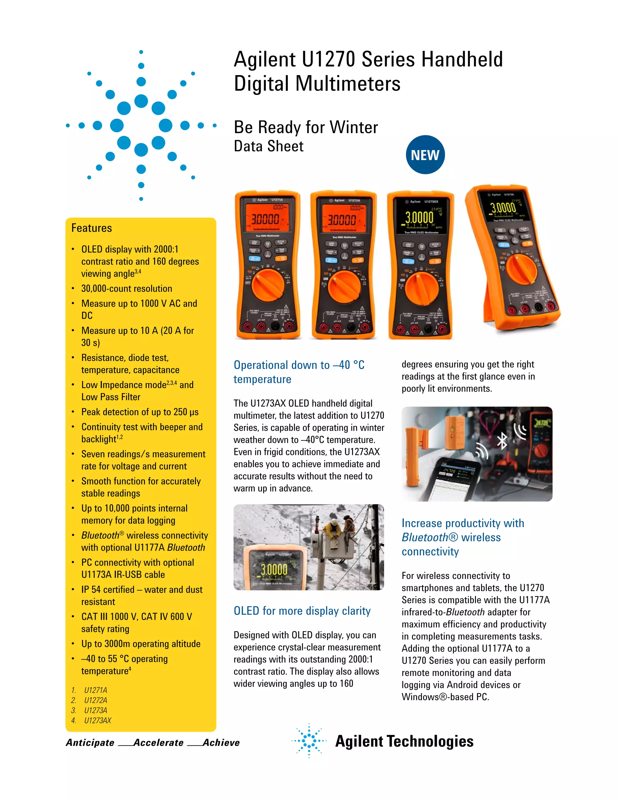 Katalog agilent-u1271a-series-handheld-digital-multimeter-tridinamika | PDF