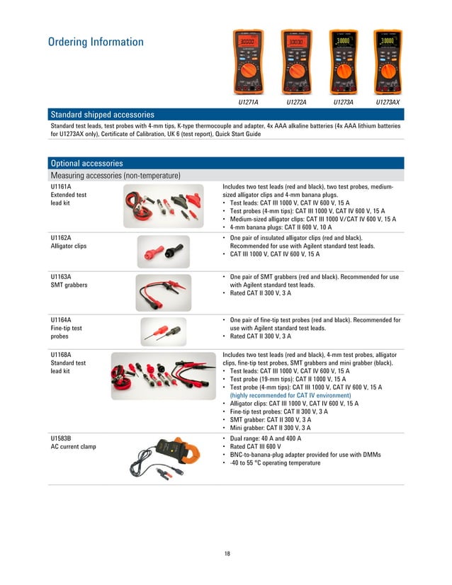 Katalog agilent-u1272a-series-handheld-digital-multimeter-tridinamika | PDF