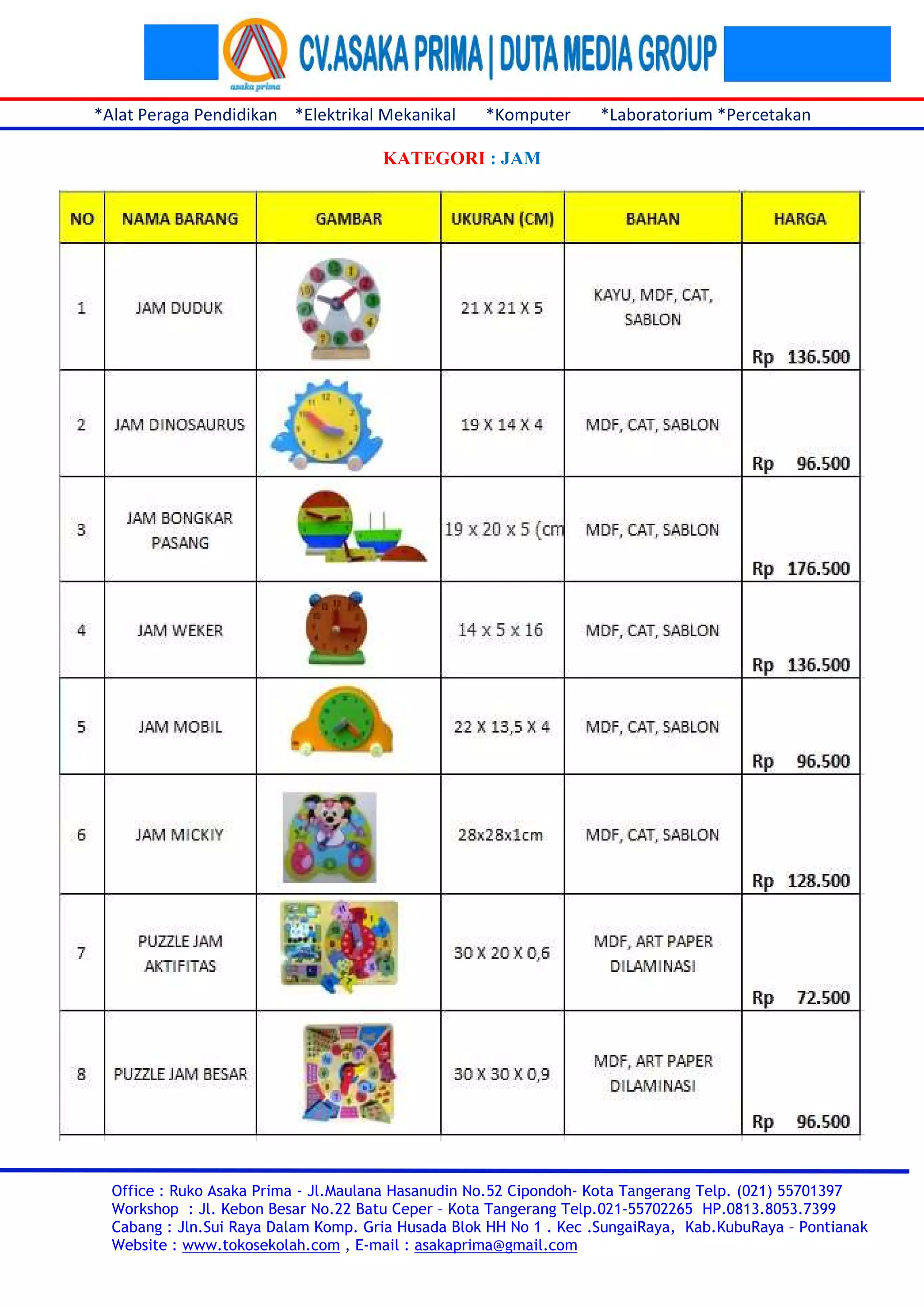 KATALOG ALAT PERMAINAN EDUKATIF 2023 APE PAUD BOP DAK | PDF